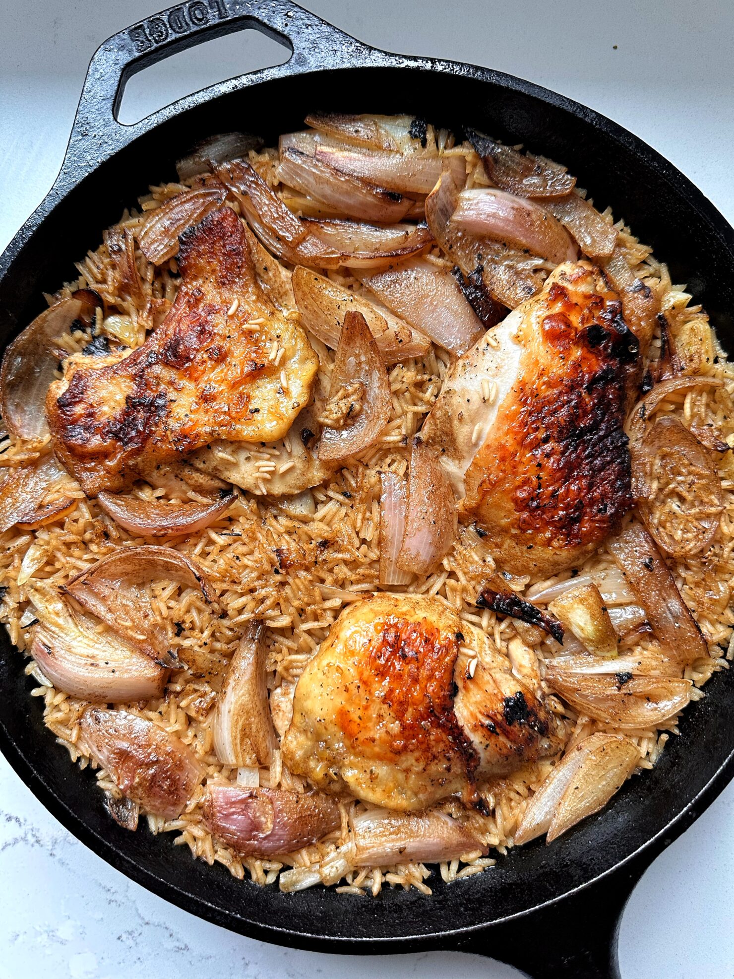 One-Skillet Greek Chicken with Rice - rachLmansfield