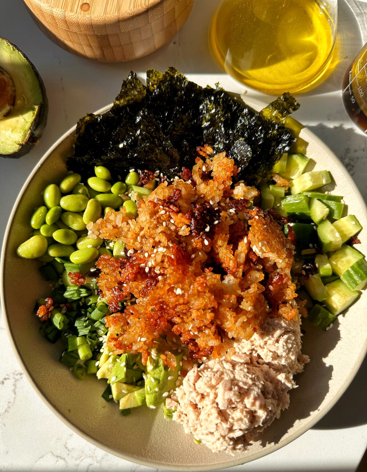 Crispy Rice Bowls with Sesame Tuna Salad - rachLmansfield
