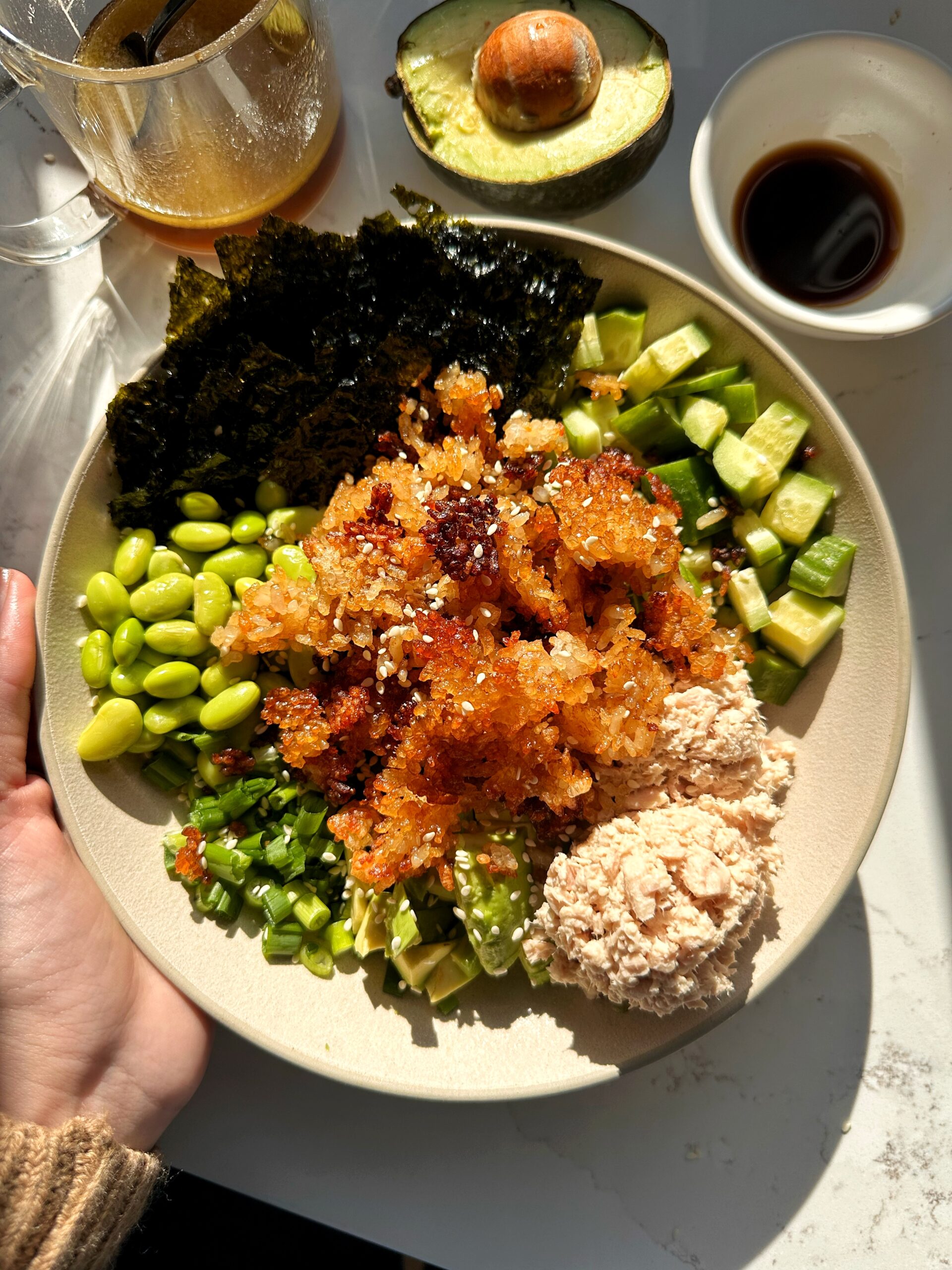 Crispy Rice Bowls with Sesame Tuna Salad - rachLmansfield