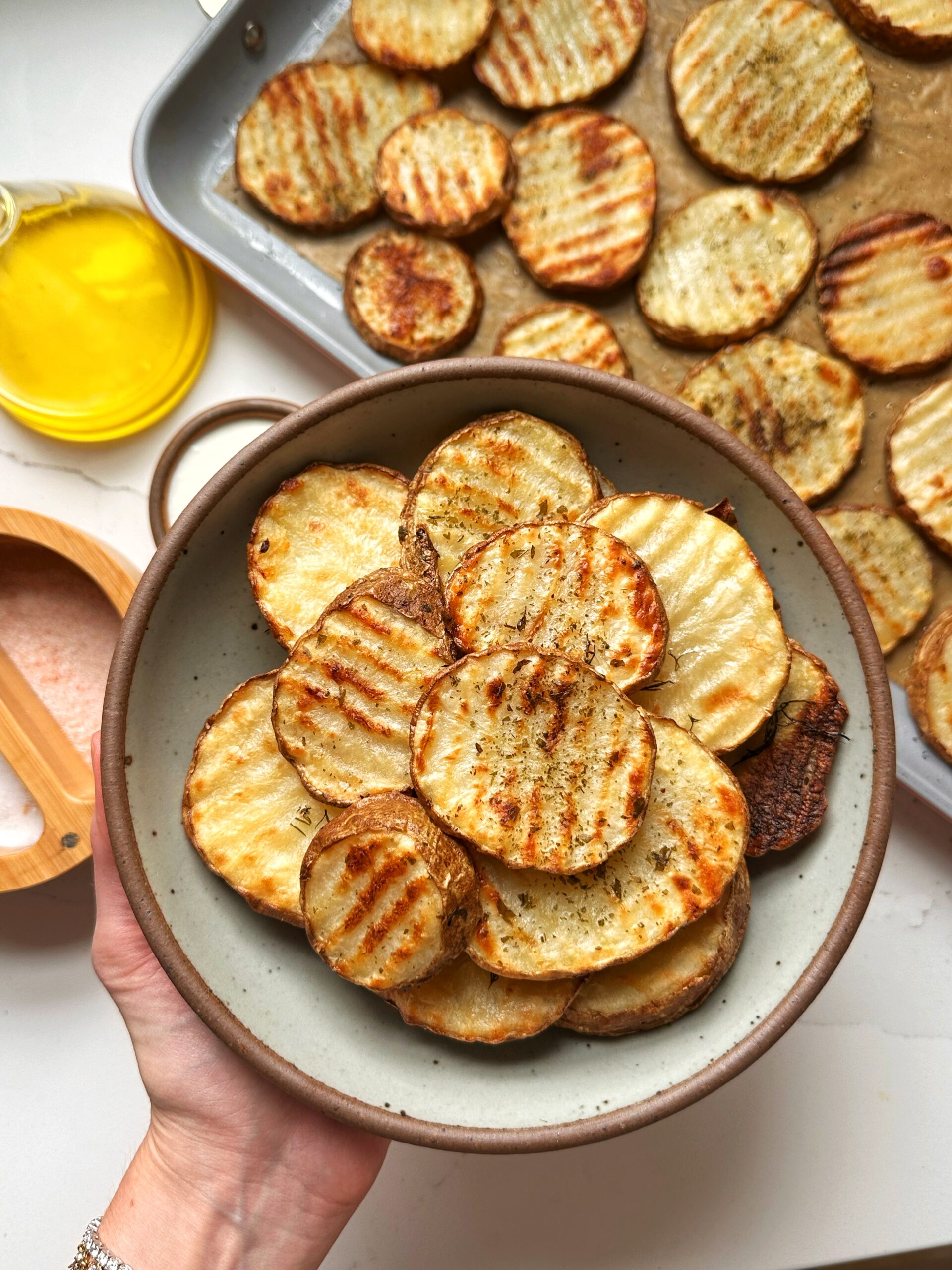 Dill Pickle Crinkle Potatoes (no fryer needed) - rachLmansfield